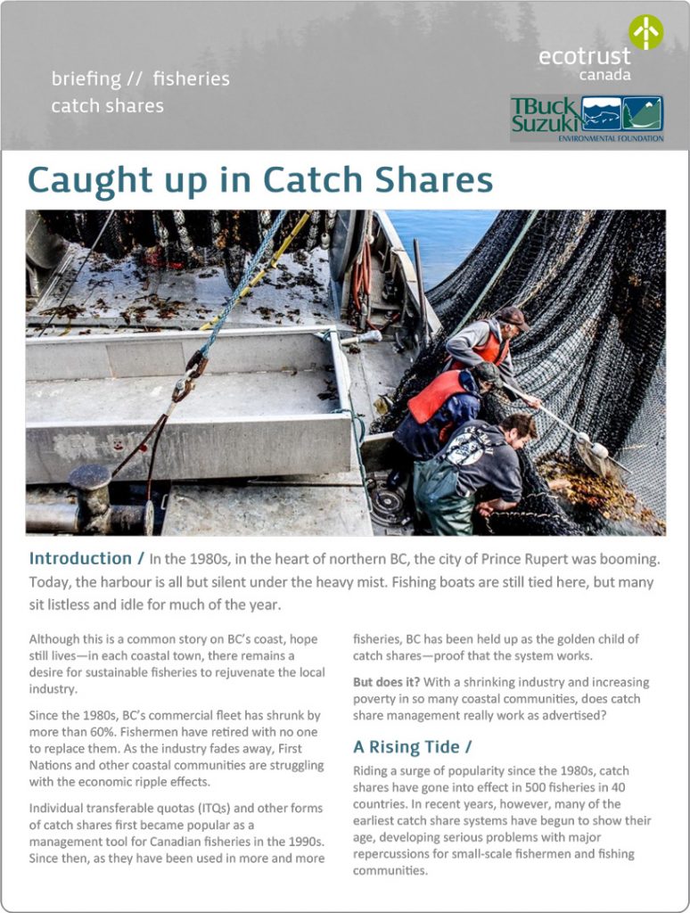 Caught up in catch shares (2015) - Ecotrust Canada